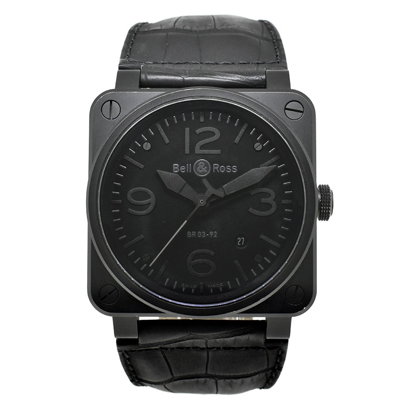 ベル＆ロス BELL＆ROSS BR03-92-PHANTOM ファントム PVD ラバーベルト 42mm USED 中古 Zetton(ゼットン)