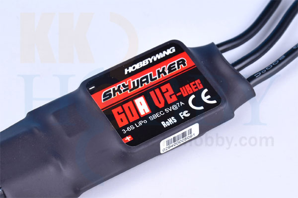 KK HOBBY 】HOBBYWING SKYWALKER 60A V2 ブラシレスESC アンプ ラジコン飛行機 アンプ ブラシレスアンプ