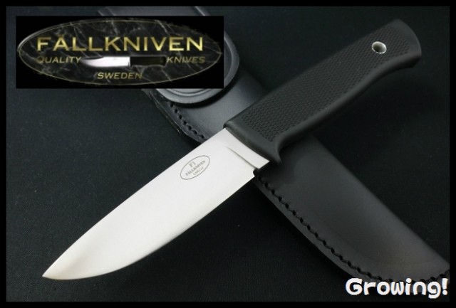 ナイフショップ グローイング！ FALLKNIVEN【ファルクニーベン】 「F1」 【サテン】【Lam.CoS】【レザー】 エアホース公式採用