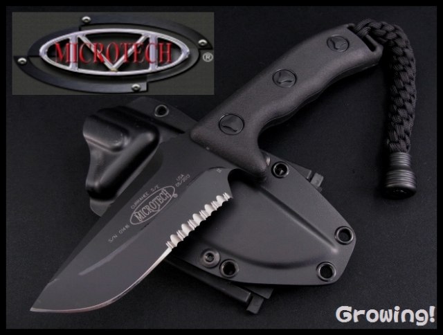 ナイフショップ グローイング！ Microtech【マイクロテック】 カラヒー 【ブラック】【D2】【波刃】CURRAHEE