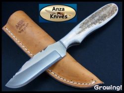 ナイフショップ グローイング！ ANZA KNIFE【アンザ・ナイフ】 「F-4 FE」【ハイカーボン】【エルク スタッグ】
