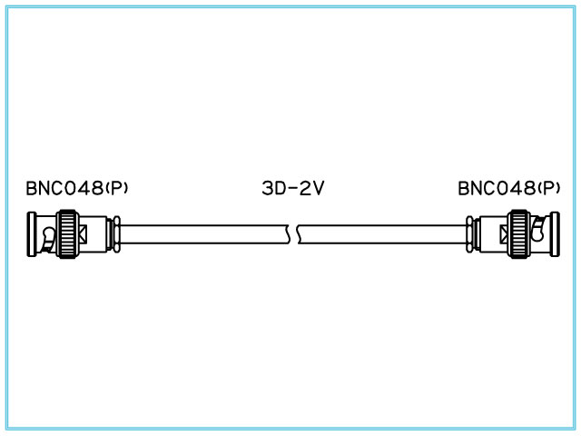 BNC・P型同軸ケーブル(3D-2V)【RoHS】 BNC048-ケーブル仕上全長-3D-2V