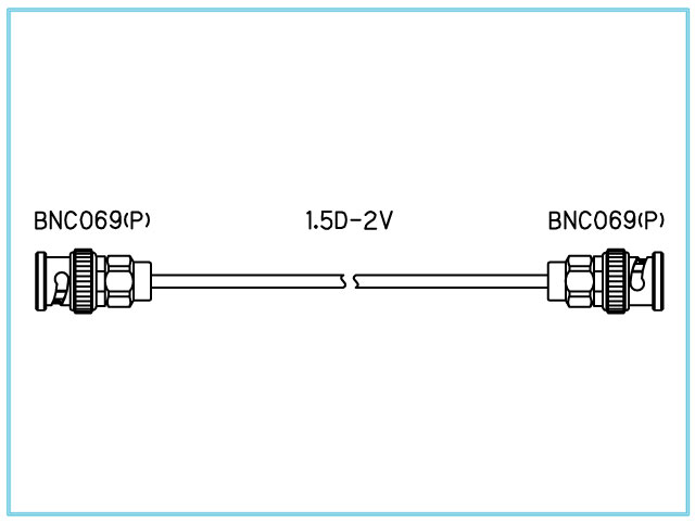 BNC・P型同軸ケーブル(1.5D-2V)【RoHS】 BNC069-ケーブル仕上全長-1.5D-2V