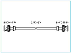 BNC・P型同軸ケーブル(2.5D-2V)【RoHS】 BNC046-ケーブル仕上全長-2.5D-2V