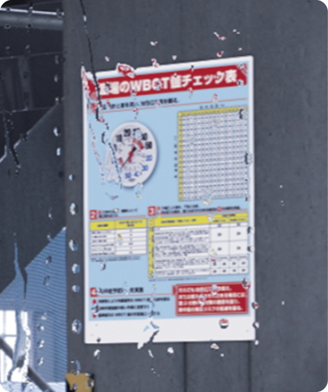 工事資材コム｜HO-515 WBGT値チェック表 温湿度計付