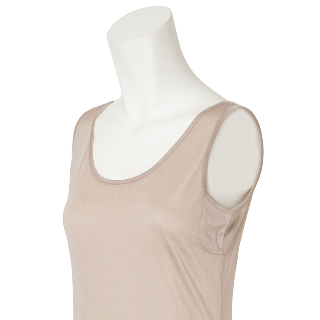 ワンピースやスカートのインナーに最適！正絹シルク100％スリップ