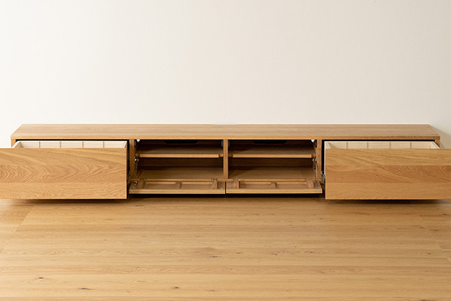 30％オフ!!1年保証!!【現品限り】 無垢材テレビボード 幅2700mm 風雅 ホワイトオーク