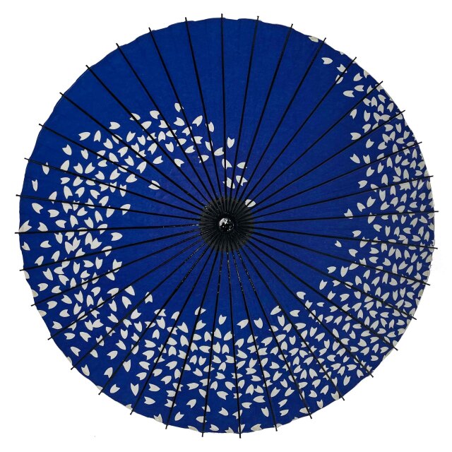 【和傘・野点傘専門店 恭雅】 和傘 － 紙傘 尺5 桜渦 水色