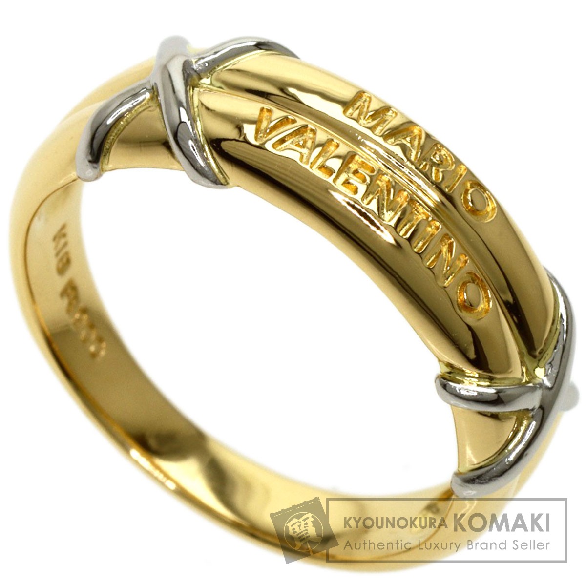 MARIO VALENTINO マリオ・バレンチノ クロスモチーフ リング・指輪 K18イエローゴールド/PT900 レディース ブランド京の ...