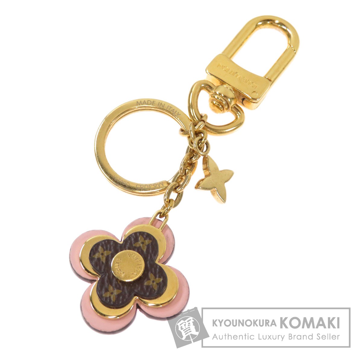 LOUIS VUITTON ルイヴィトン M63085 チャーム ポルト クレ・ブルーミング フラワー BB キーホルダー 金属製 レディース ...