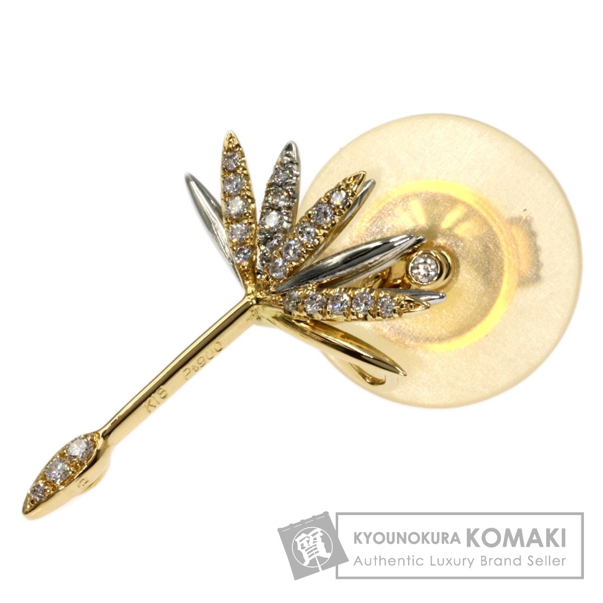 NOBUKO ISHIKAWA 石川暢子 ダイヤモンド タイタック タイピン プラチナPT900/K18YG ユニセックス ブランド京の蔵小牧 ネット販売部