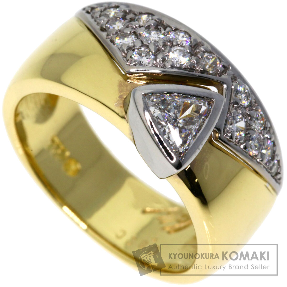 0.62ct ダイヤモンド リング・指輪 K18イエローゴールド/K18WG 7.9g レディース ブランド京の蔵小牧 ネット販売部