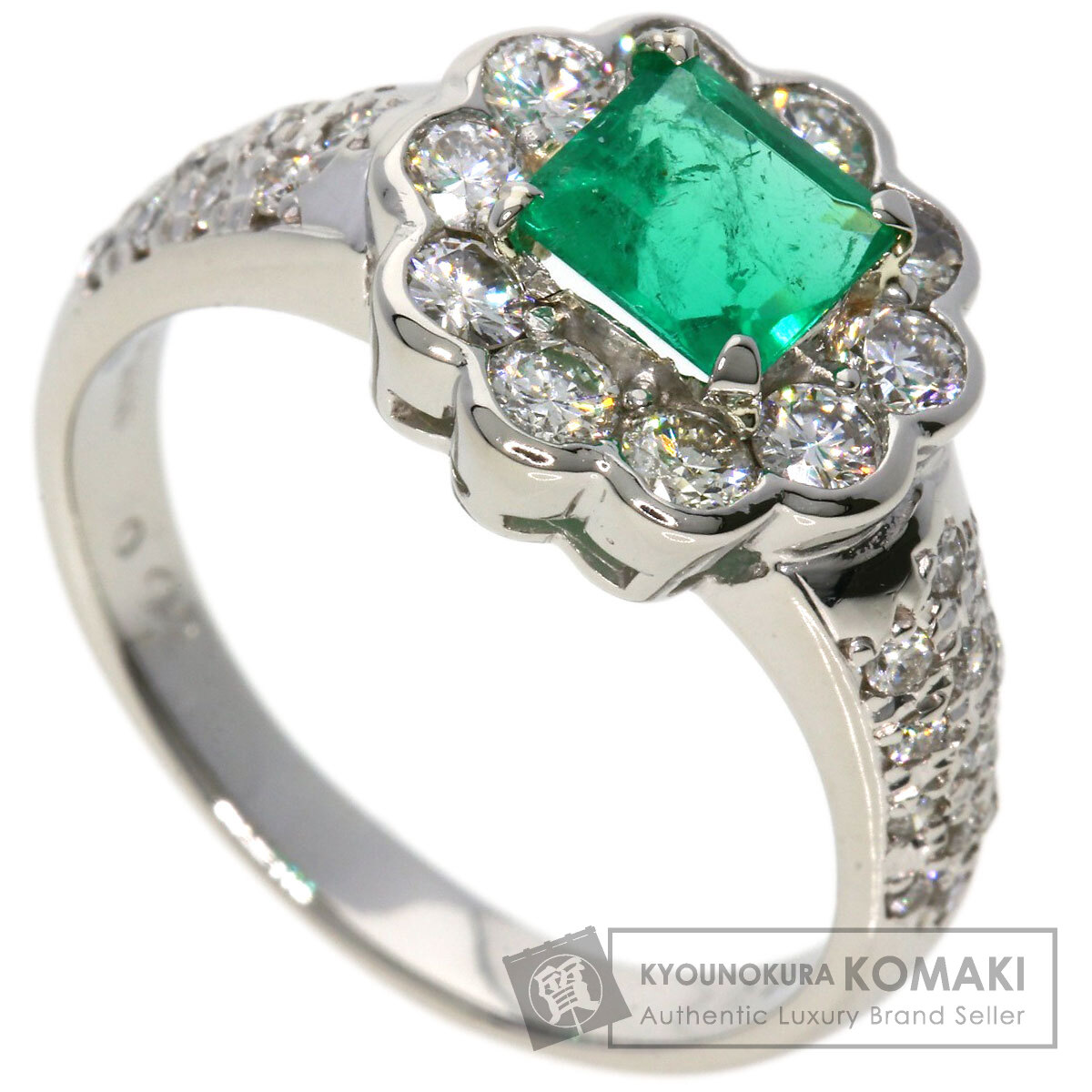 0.92ct エメラルド ダイヤモンド リング・指輪 プラチナPT900 8g レディース ブランド京の蔵小牧 ネット販売部