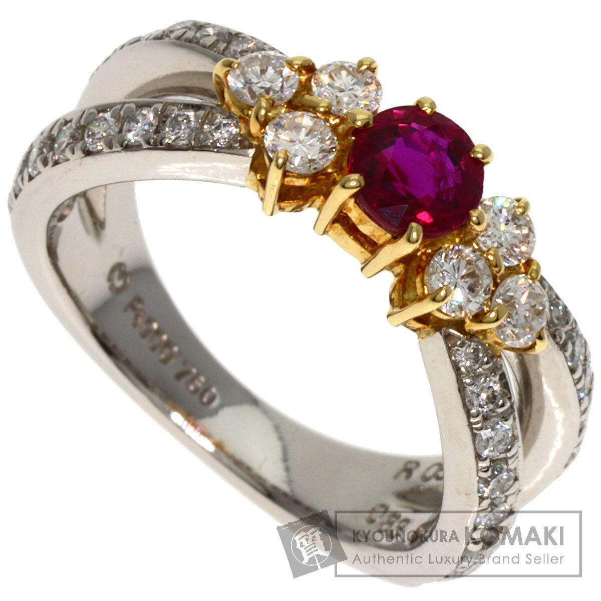 mila schon ミラショーン ルビー ダイヤモンド リング・指輪 プラチナPT900/K18YG レディース ブランド京の蔵小牧 ネット販売部