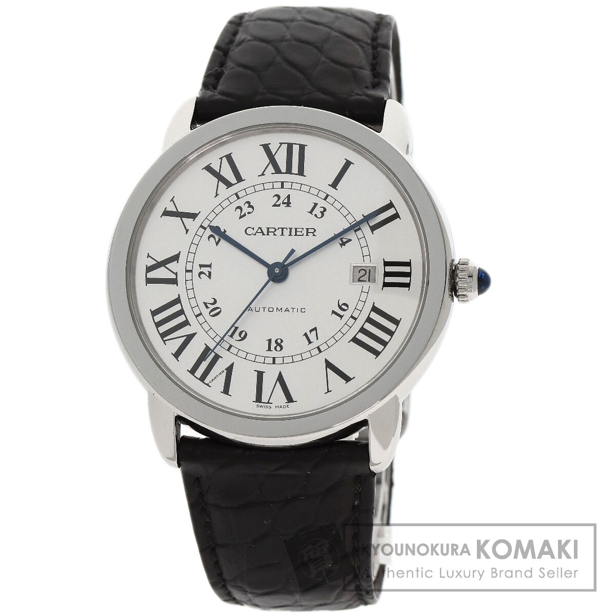 CARTIER カルティエ W6701010 ロンド ソロ ドゥ カルティエ XL 腕時計 ステンレススチール/革 メンズ [中古] ブランド ...