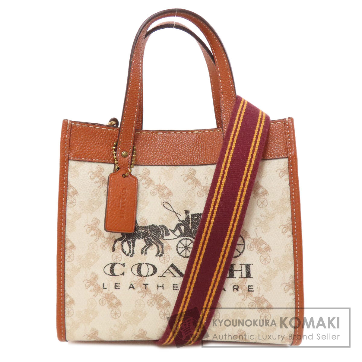 COACH コーチ C8456 フィールド トート 22 ウィズ ホース アンド キャリッジ 2WAY ハンドバッグ PVC レディース ブランド京の蔵小牧 ネット販売部