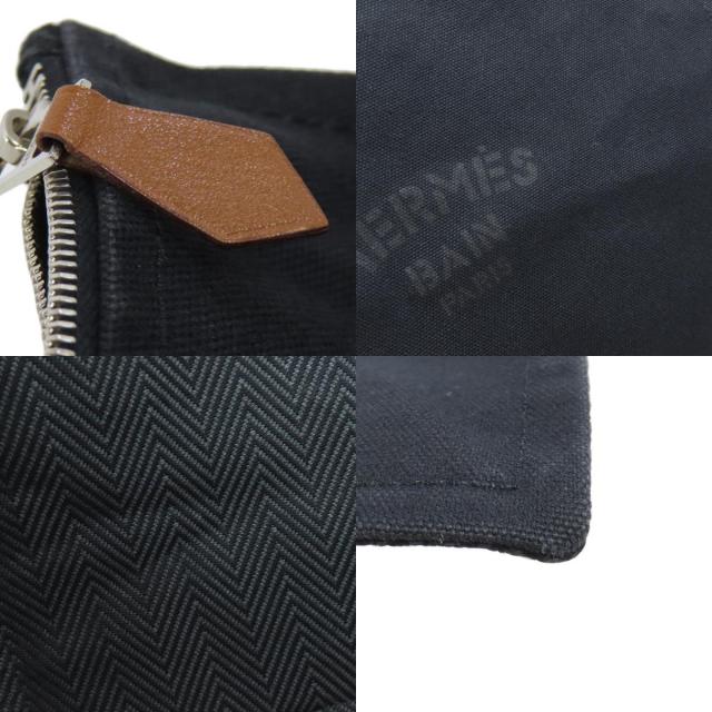 HERMES エルメス ロゴ アクセサリーポーチ コットン レディース [中古