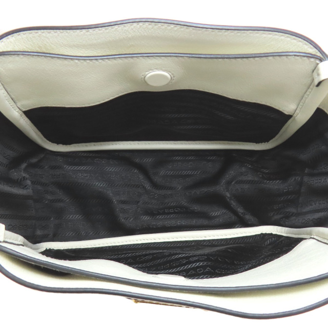 PRADA プラダ ロゴ金具 トートバッグ カーフ レディース [中古
