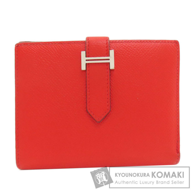 HERMES エルメス ベアンコンパクト シルバー金具 二つ折り財布（小銭