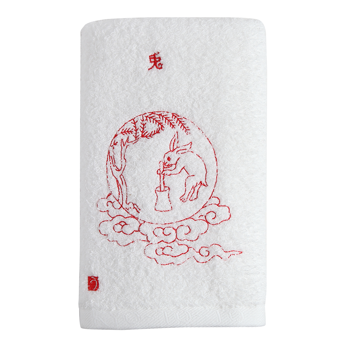 KY72-1069／フェイスタオル／兎（白） 京東都