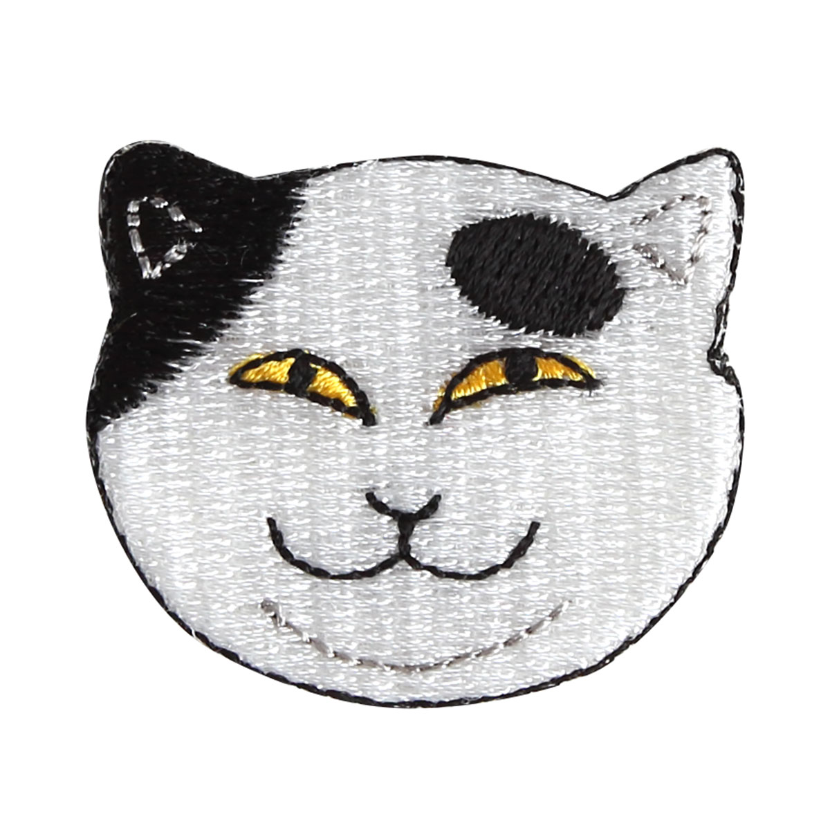 KYWS-1050／ワッペン／にんまりぶち猫／【ゆうパケット可】 京東都