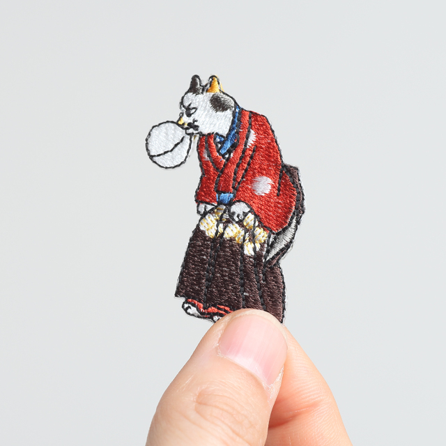 KYWS-1121／ワッペン／流行猫 くわへ鞠／【ゆうパケット可】 京東都