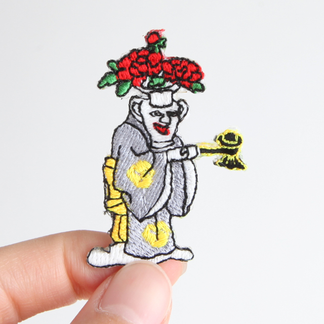 KYWS-124／ワッペン／緋牡丹／ひぼたん／【ゆうパケット可】 京東都