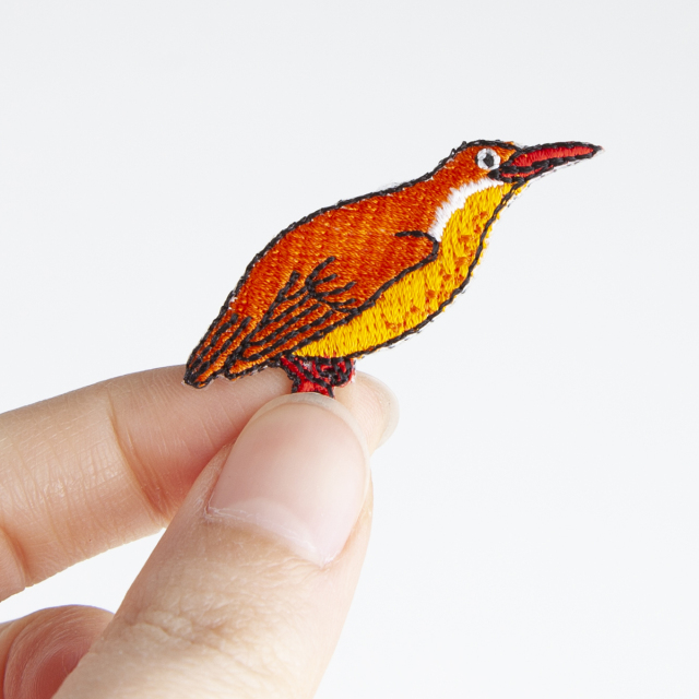 KYWS-729／ワッペン／赤翡翠・山翡翠／あかしょうびん・やましょうびん／【ゆうパケット可】 京東都