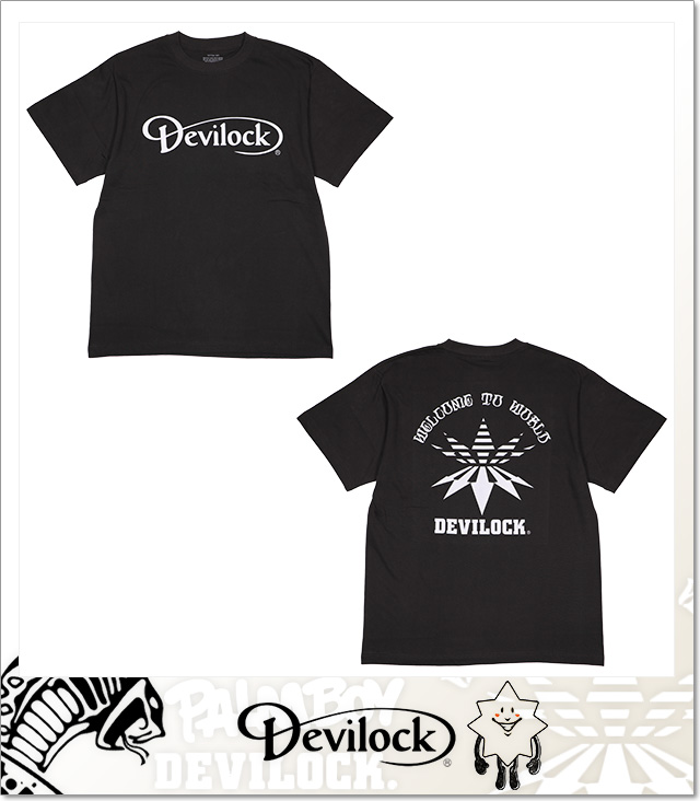 (デビロック) DEVILOCK DAIMLER & VECTOR LOGO TEE (SS:TEE)(DVLCKSS-24-BK) Tシャツ 半袖 カットソー ダイムラー ベクトル ロゴ ...