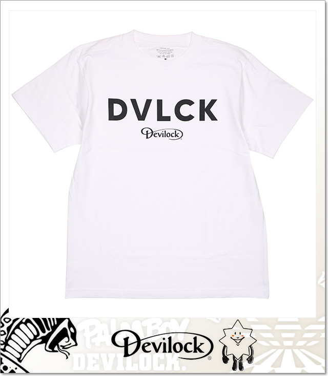(デビロック) DEVILOCK DVLCK TEE (SS:TEE)(DVLCKSS-05-WH) Tシャツ 半袖 カットソー DVLCK ロゴ コットン 国内正規品 LEVEL6