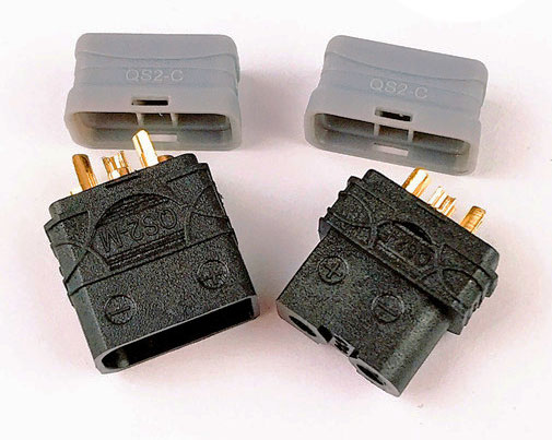 QSハウジングキャップ付きQS2-2P 2mmコネクターオスメス1セット 【メール便可】 株式会社リトルベランカ ラジコン機器専門店
