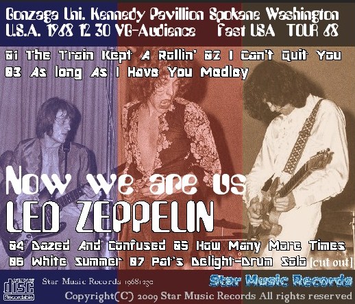 コレクターズCD Led Zeppelin（レッドツェッペリン 初のUSA TOUR 1968 ）/Gonzaga Uni. Kennedy ...