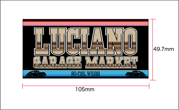 【メール便可】【Luciano Garage Market】LGM SO-CAL STICKER【ステッカー】 Luciano Garage ...