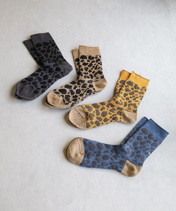 ROTOTO/ロトト LEOPARD MINI CREW SOCKS（全4色）[ソックス・レギンス]｜MAPS 通販 【正規取扱店】