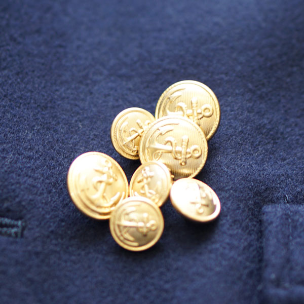 ブルーウォーター BLUE WATER 3つボタン ブレザー アンコンジャケット フラノウール Navy