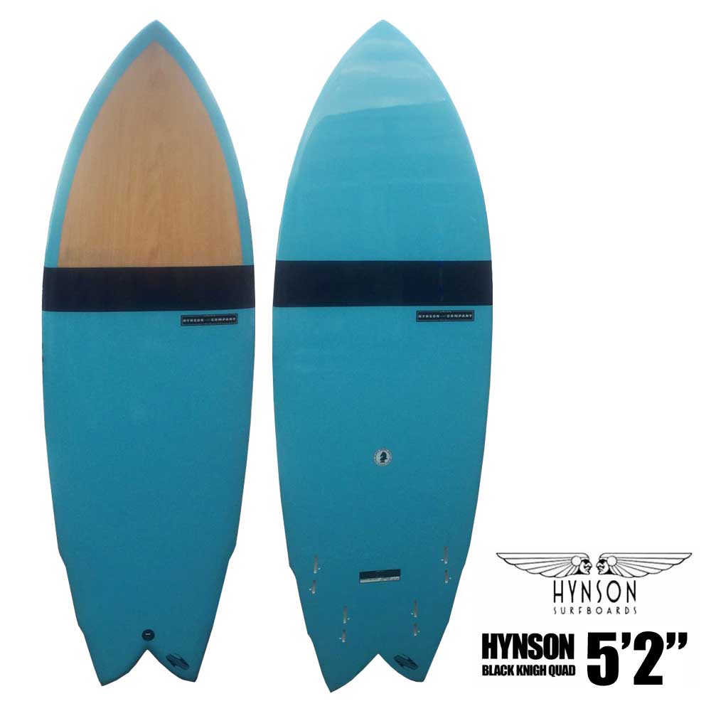 HYNSON SURFBOARDS BLACK KNIGHT QUAD 5'2 ヒンソン ブラックナイト クアッド/4フィン ダブルウイング ...