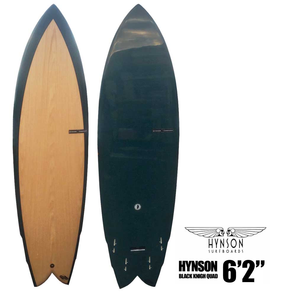 HYNSON SURFBOARDS BLACK KNIGH QUAD 6'2 ヒンソン ブラックナイト クアッド/4フィン ダブルウイング ...