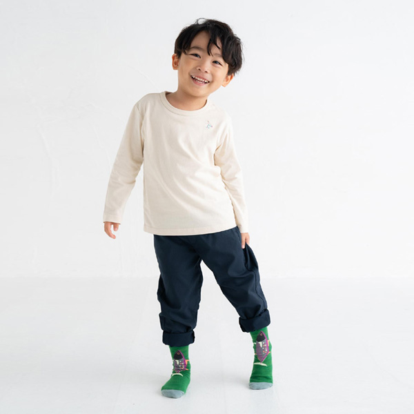 おさかなクルーソックス3P キッズ ベビー レディース 靴下 靴した 3足セット クルー丈 個性的 男の子 女の子 スタンプル stample ...