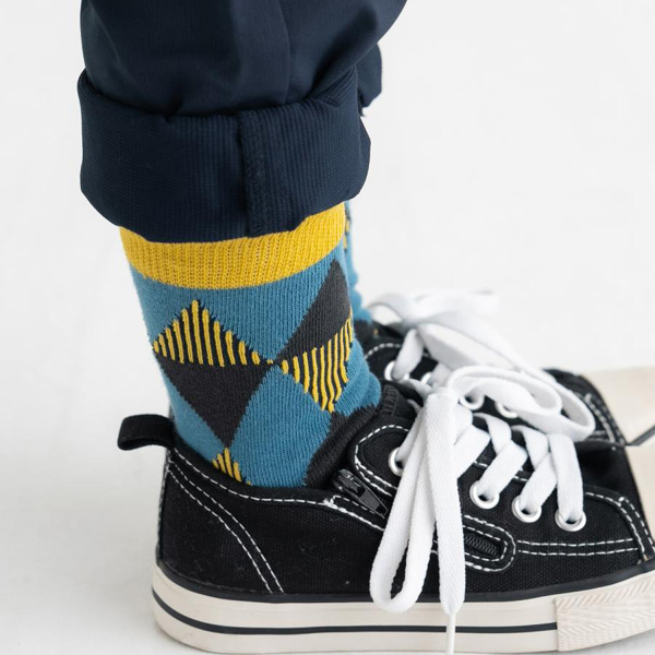 ダイヤパターンクルーソックス キッズ レディース 子供 子ども 靴下 くつした シンプル ダイヤ 女の子 男の子 スタンプル stample ...