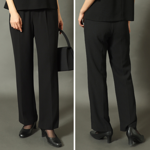 ブラックフォーマル 3点セット パンツスーツ オールシーズン対応 mk-3200【3着チケット対象】