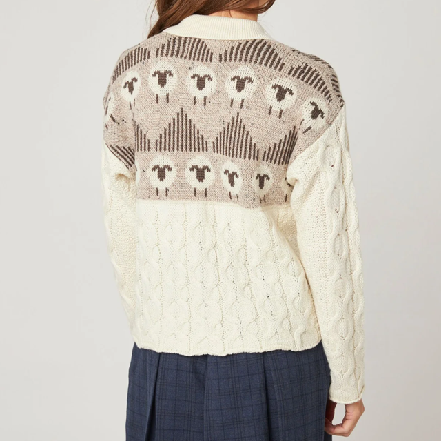 WC51137 PEREGRINE MERINO WOOL MEGAN SHEEP CARDIGAN | MASHIMO＆CO