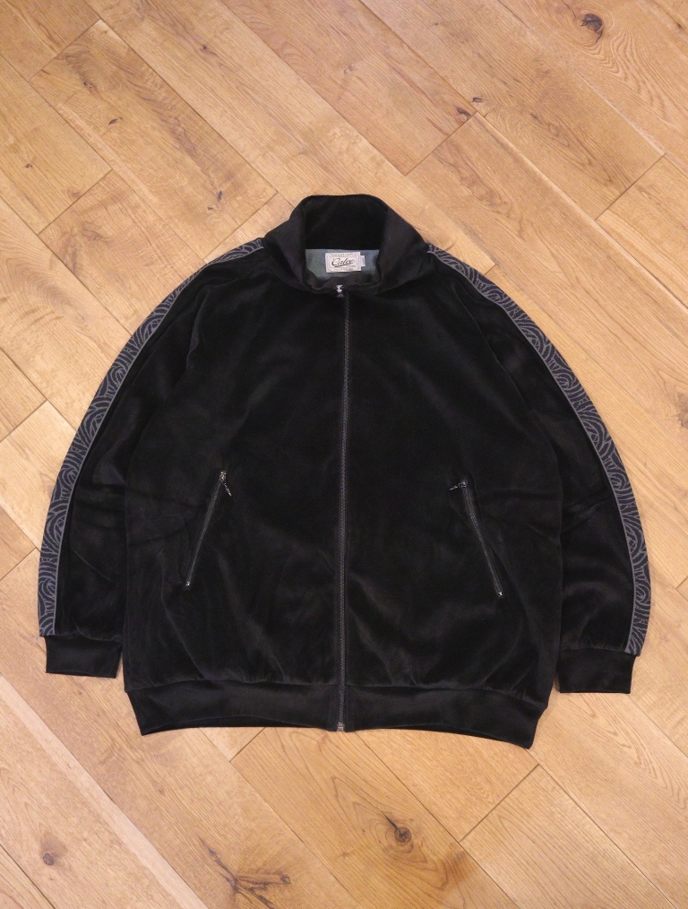 CALEE 「VELOUR TRACK JACKET ＜SPIRAL JACQUARD PATTERN＞ 」 ベロア トラックジャケット