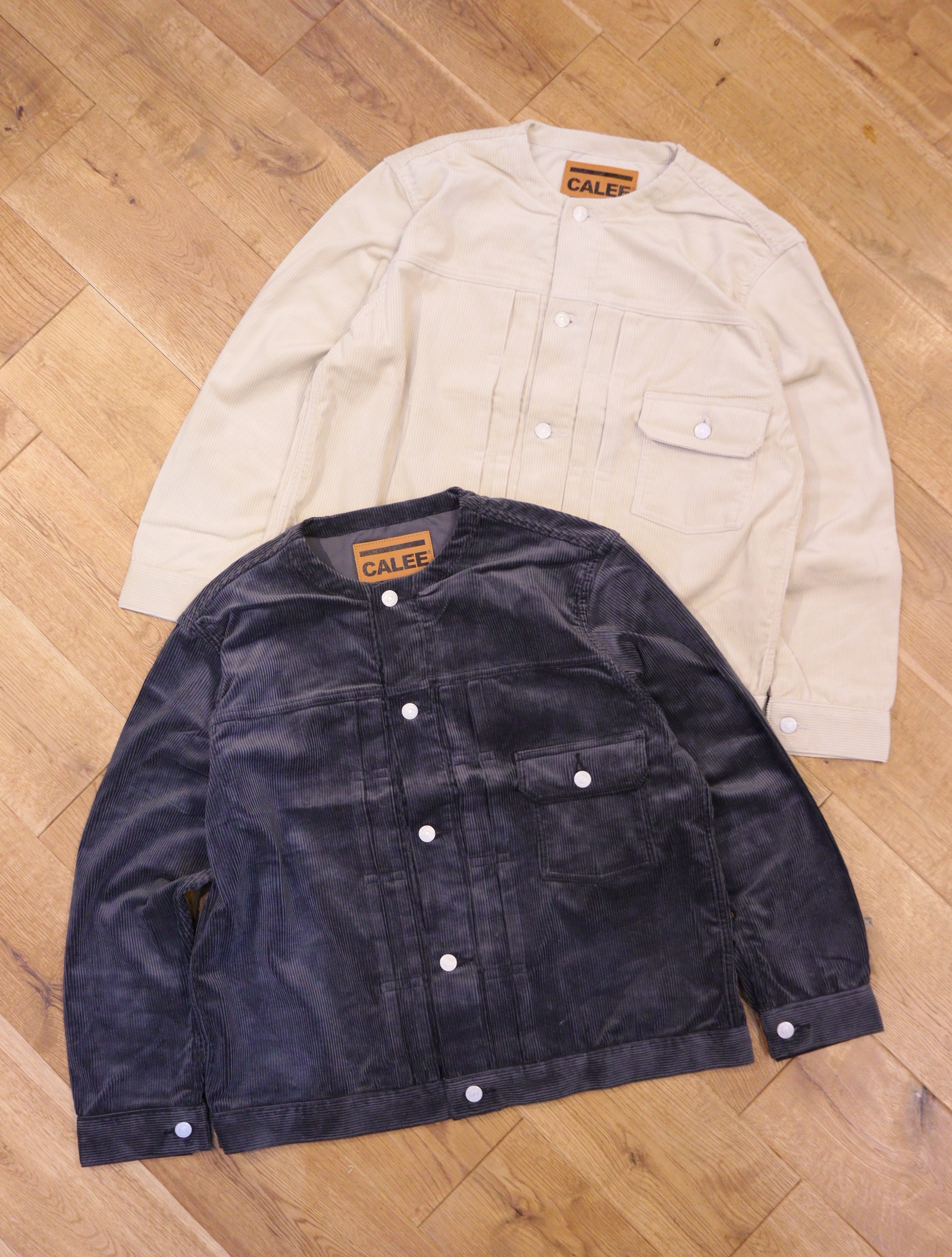 CALEE 「1ST TYPE NO COLLAR CORDUROY JACKET」 1stタイプ ノーカラーコーデュロイジャケット