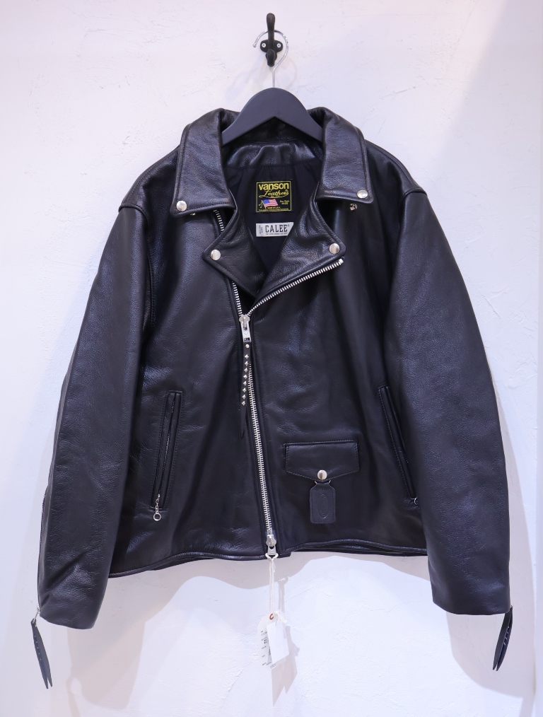 CALEE × VANSON LEATHER®︎ 「OVER SIZE DOUBLE RAIDERS JACKET 」 レザー ダブルライダースジャケット