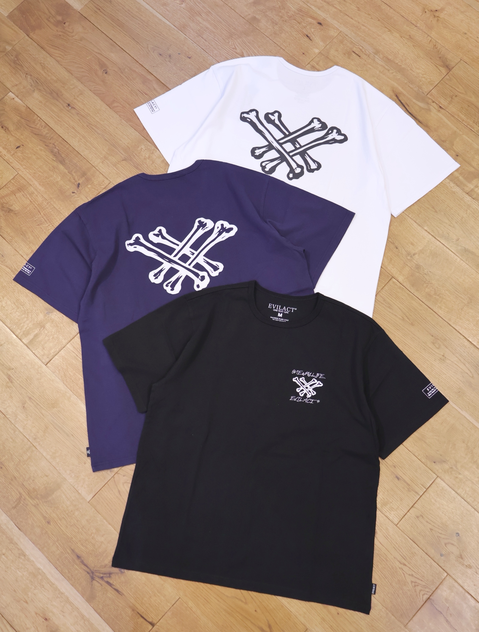EVILACT 「CROSS BONE SS」 プリントティーシャツ