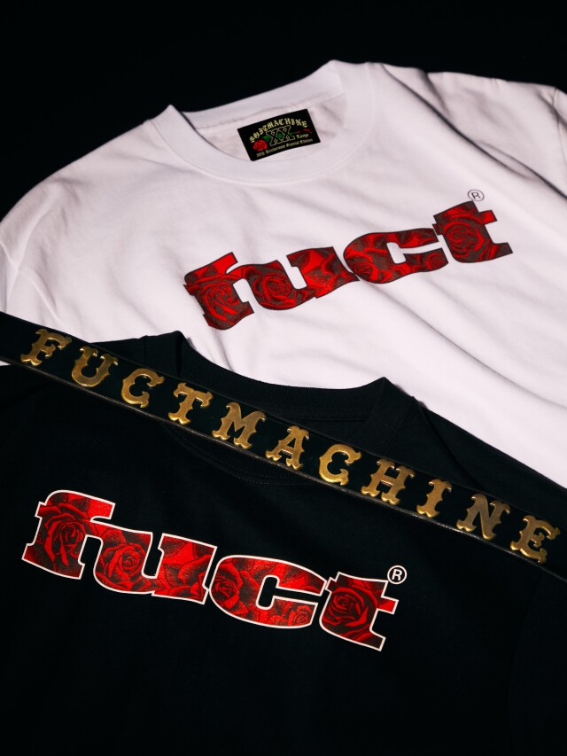 SOFTMACHINE × FUCT 「ROSE FILL FUCT OG LOGO-T」 プリントティーシャツ