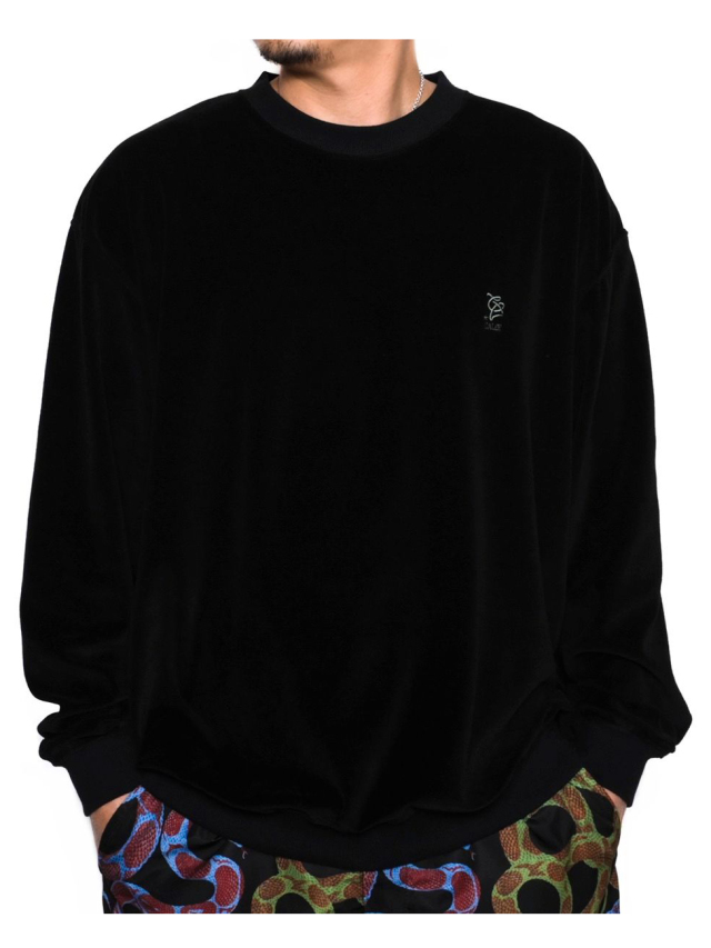 CALEE 「CAL LOGO EMBROIDERY VELOUR CREW NECK SWEAT」 ベロアクルーネックスウェット MASH ...