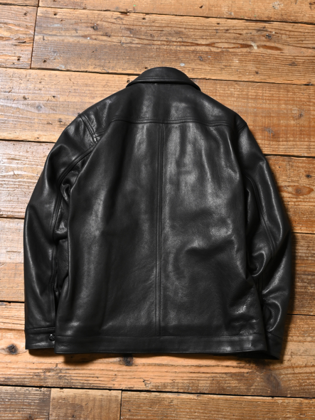 CALEE 「CHROME LEATHER SWING TOP -LINING OF SNAKE PATTERN-」 レザースウィングトップ MASH UP マッシュアップ