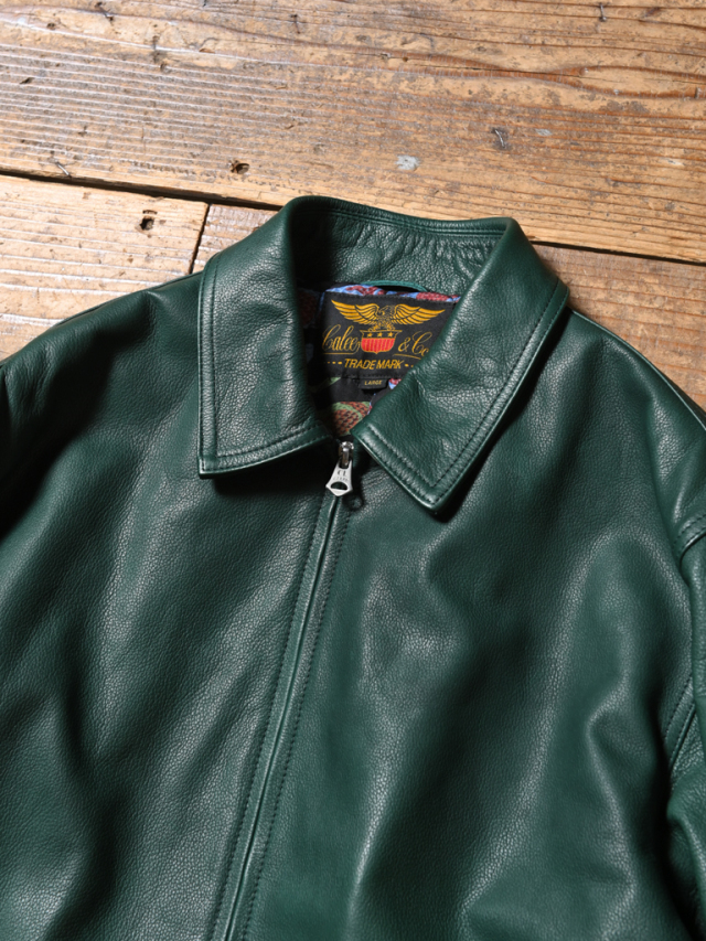 CALEE 「CHROME LEATHER SWING TOP -LINING OF SNAKE PATTERN-」 レザースウィングトップ MASH UP マッシュアップ