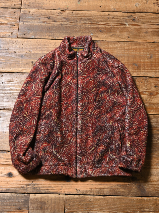 CALEE 「ALLOVER SPIRAL PATTERN FLEECE JACKET」 フリースジップジャケット